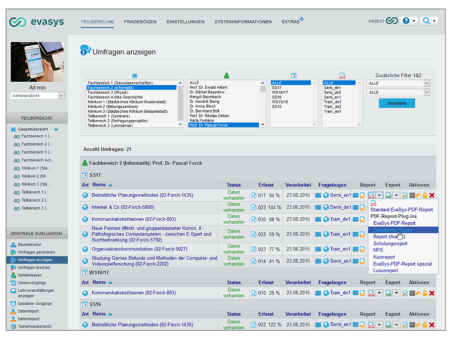 Umfrage Software – evasys